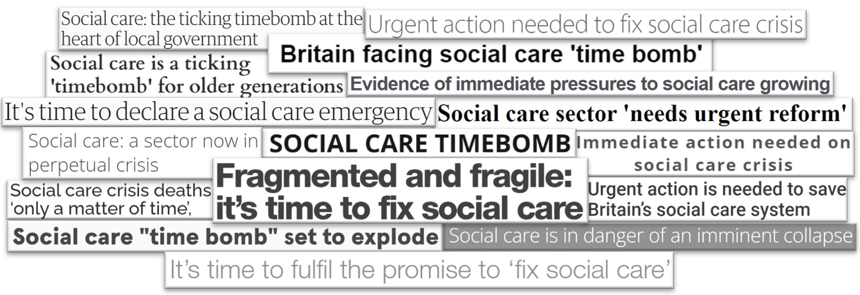 Time for change: the language of social care reform – Rewriting social care