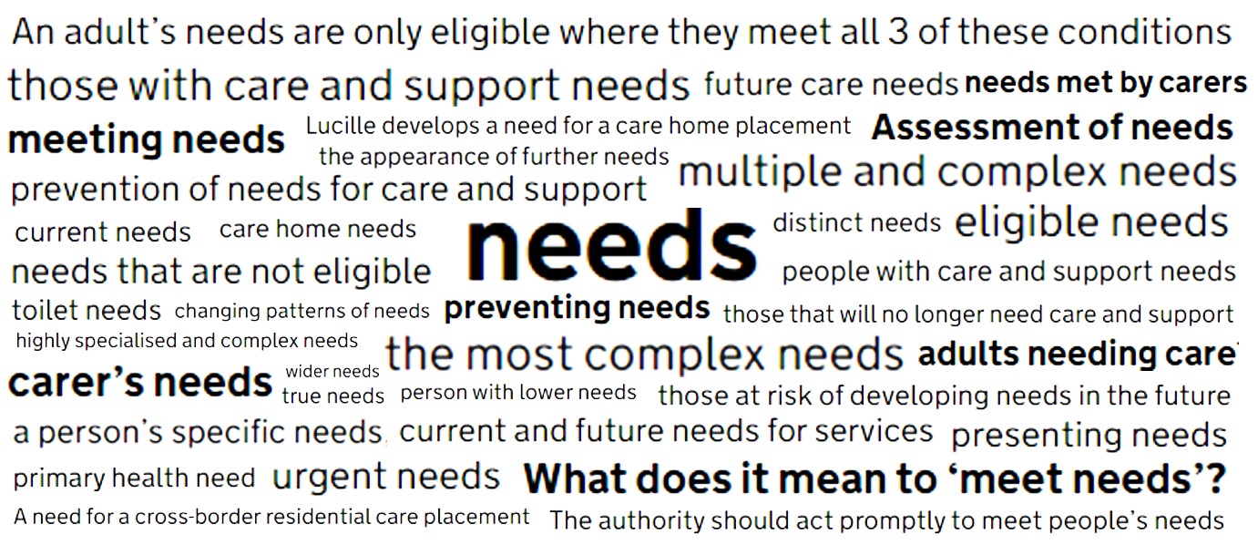 Words that make me go hmmm: Needs – Rewriting social care