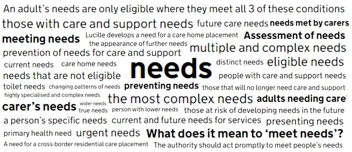 Words that make me go hmmm: Needs – Rewriting social care